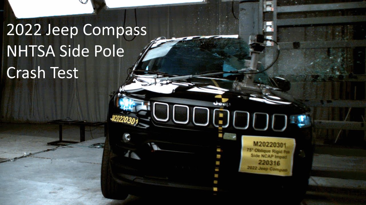 2022-2023 Jeep Compass NHTSA Side Pole Crash Test - YouTube