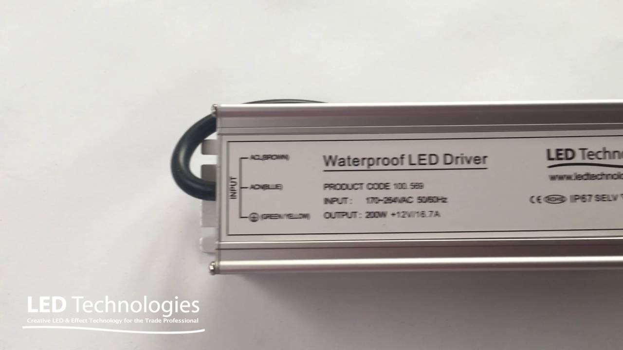LED Driver 200w 12v 16.6 Amp IP67 | 100.569 - YouTube