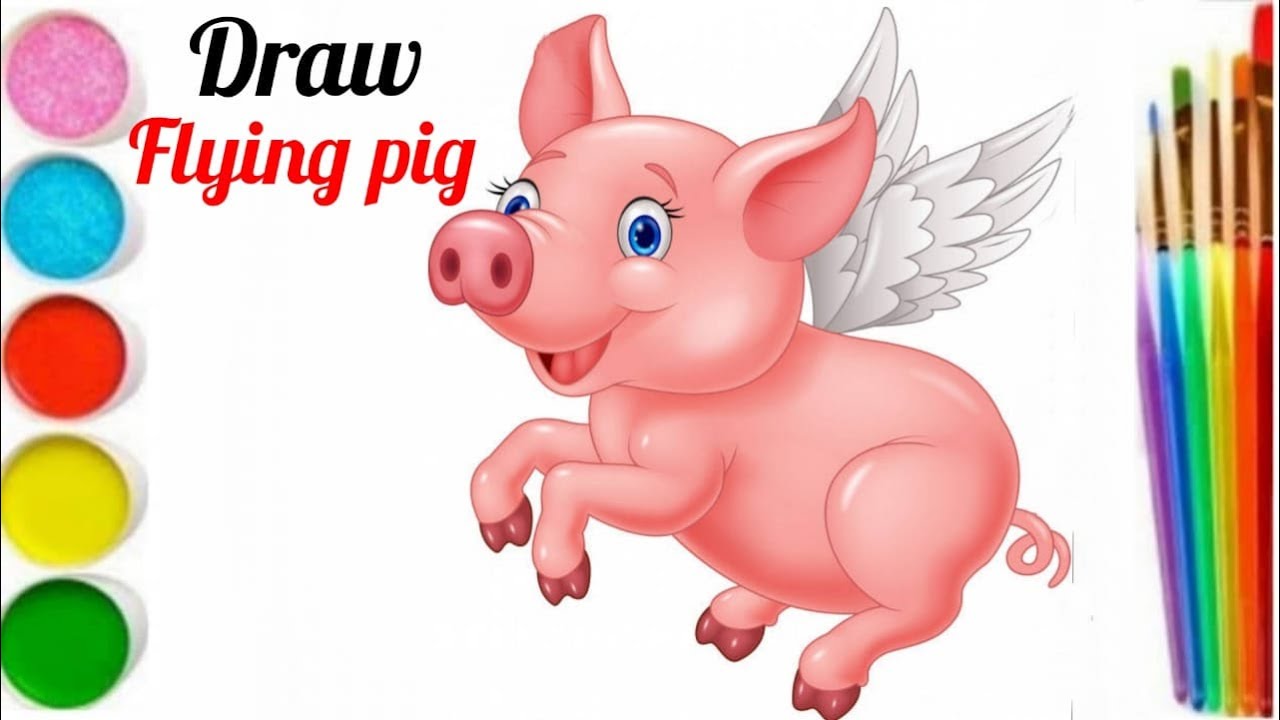 How To Draw A Flying Pig