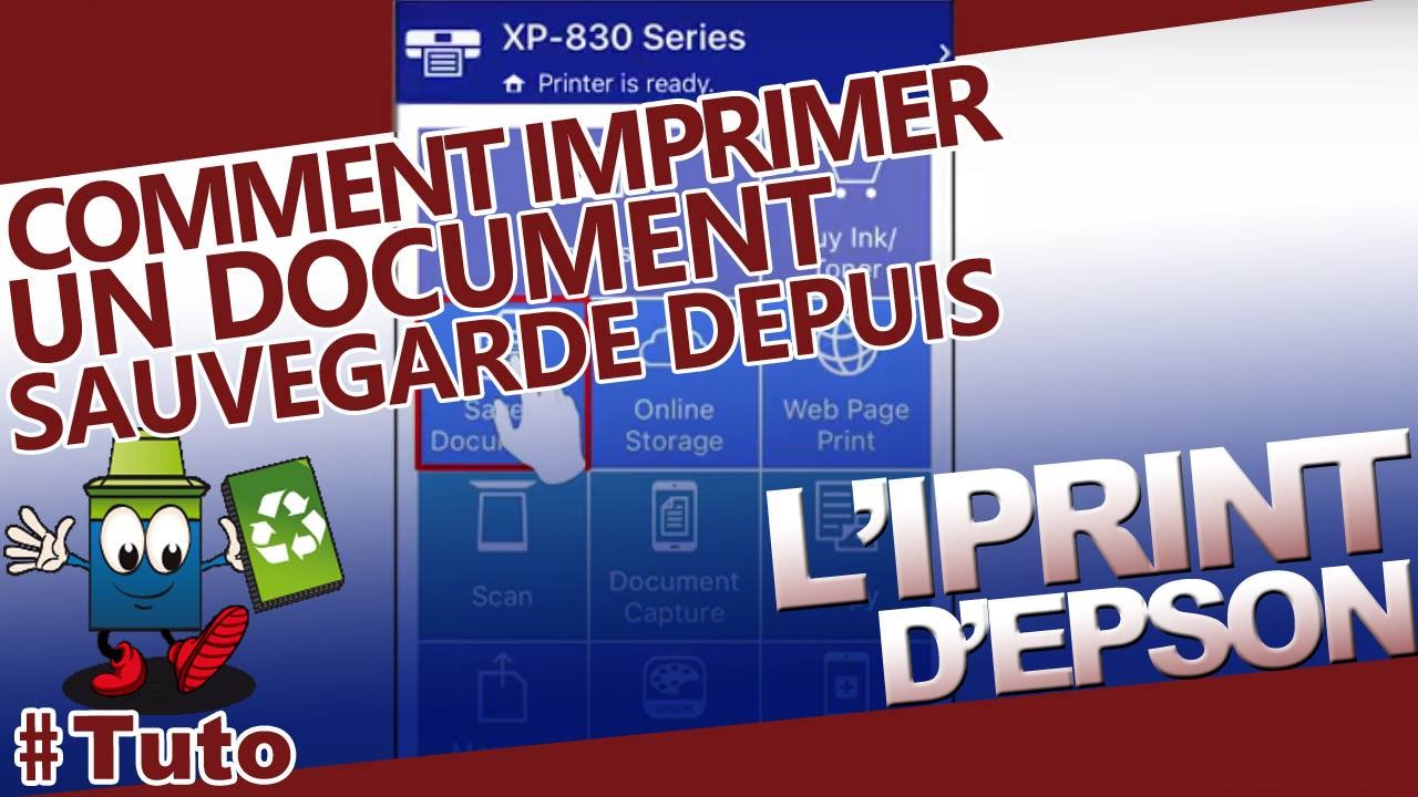 Comment Imprimer Un Document Sauvegardé Sur l'Iprint d'Epson - YouTube