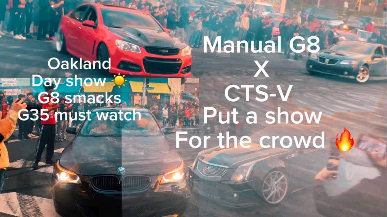 Crazy lit Oakland Sideshow Corvette shows up (CTS-V came in hitting rollbacks back to back 🔥 ...