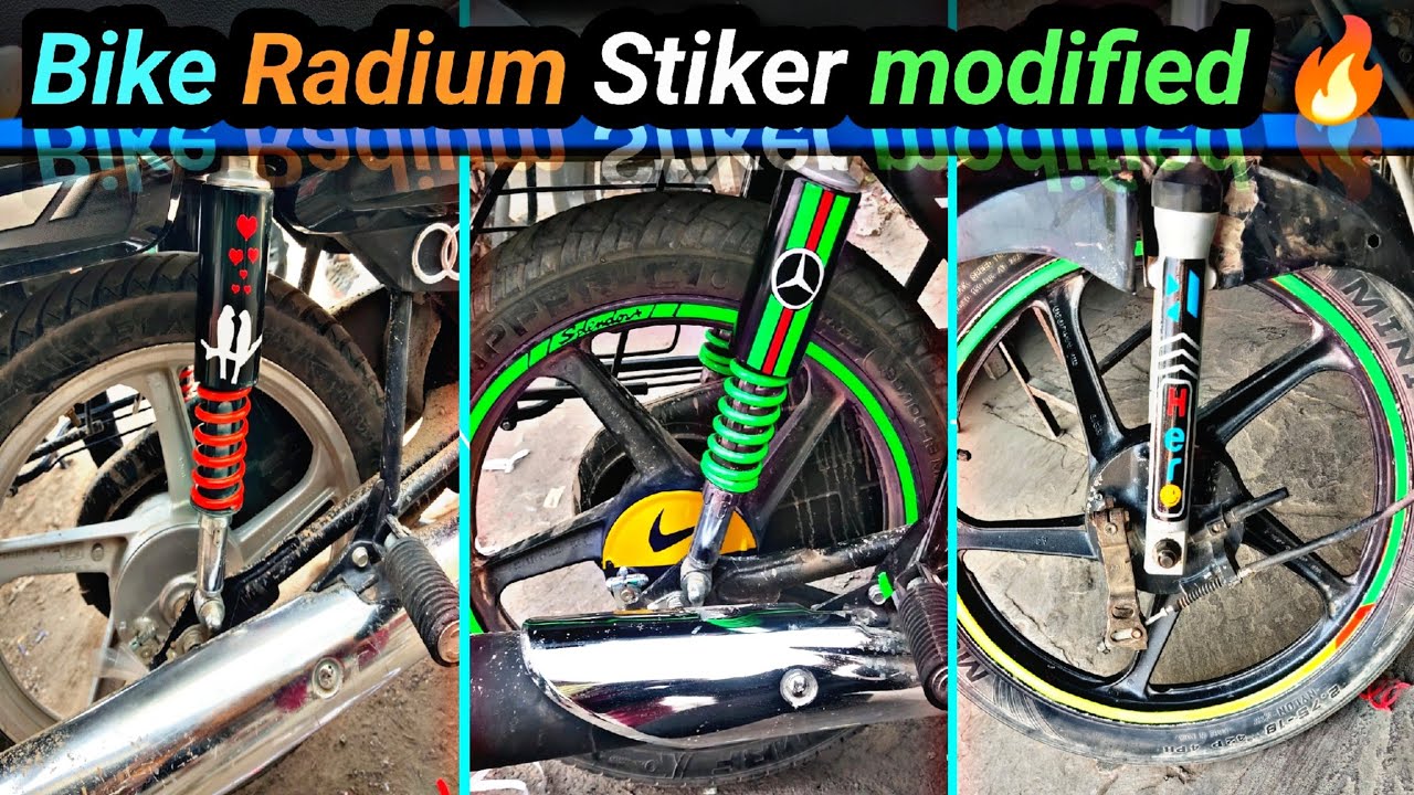 Bike शॉकर Trending Radium Stiker full bike modification my stayle 😱🔥💯 # ...