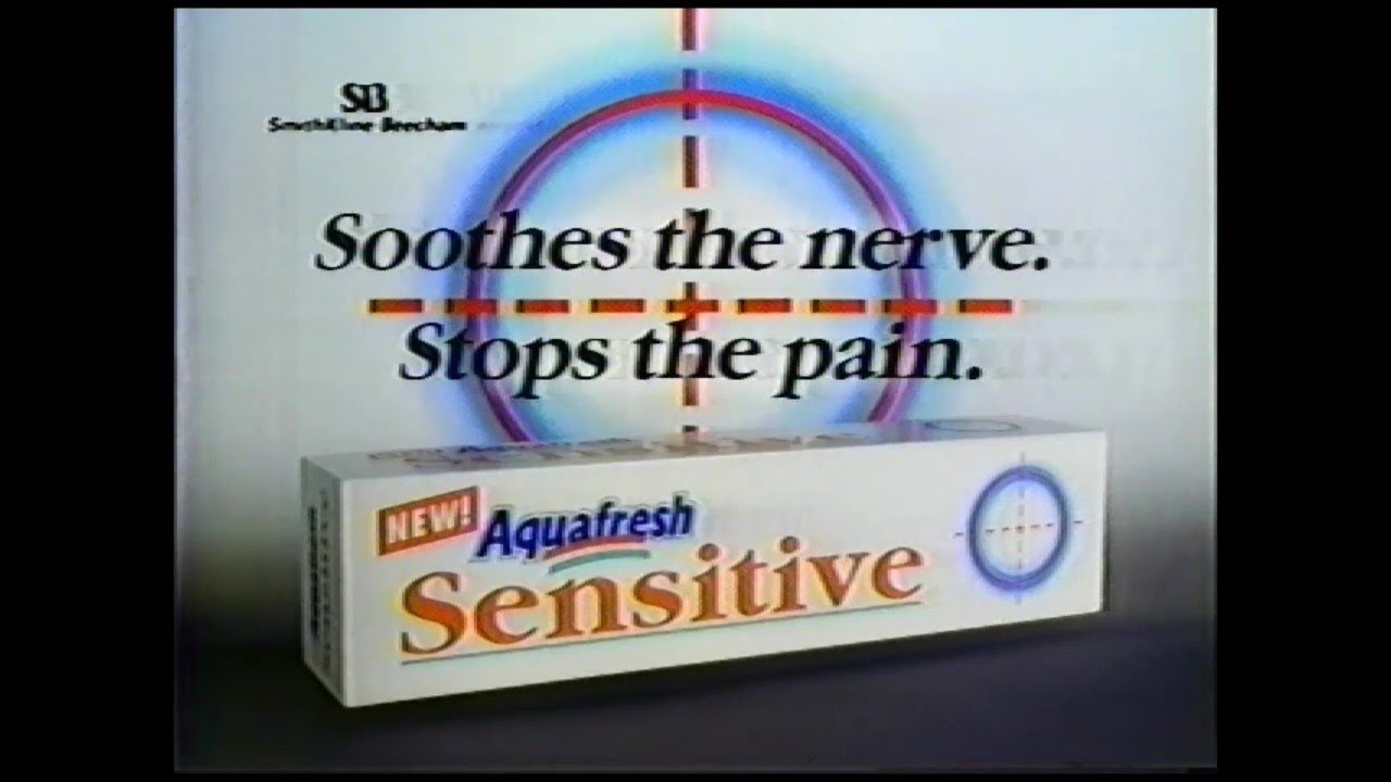 1992 Aquafresh Sensitive Toothpaste commercial - YouTube