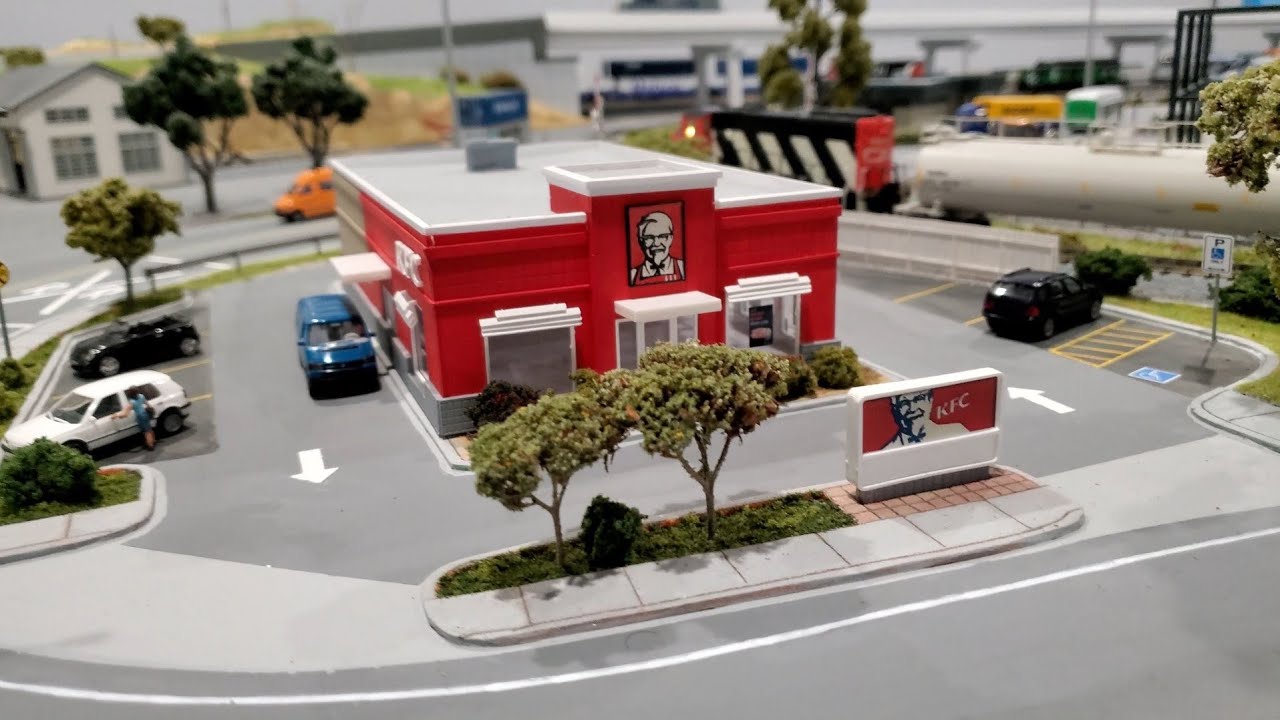 KFC Store Update - HO Scale / Home Landscaping - YouTube