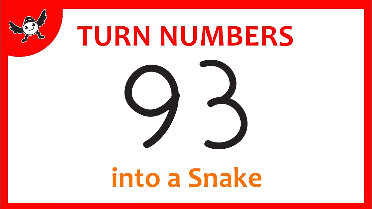 How To Turn Number 93 into Cartoon SNAKE – Fun Doodle Art on Paper ...