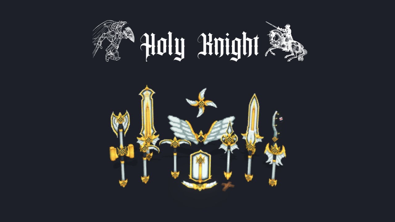 Holy Knight Weapon Set Volume 2 Minecraft Models - YouTube