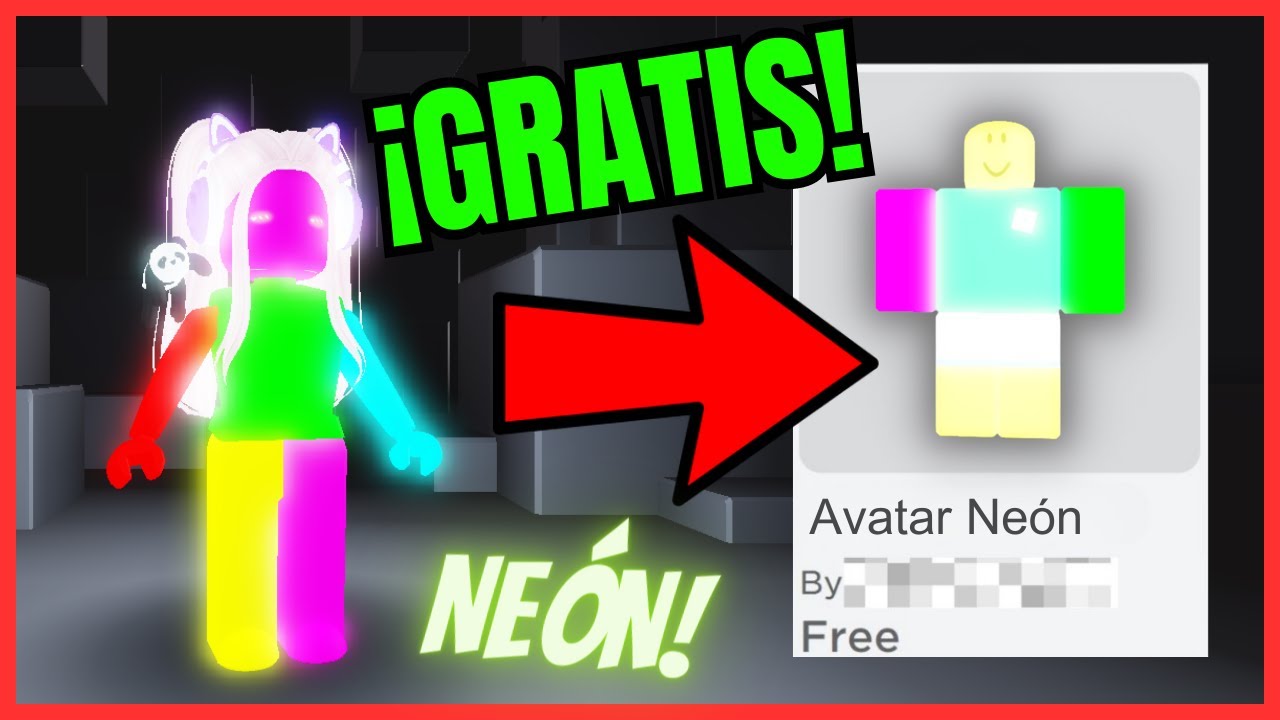 👉¡COMO TENER AVATAR NEÓN GRATIS Roblox tutorial fácil oufits gratis ...