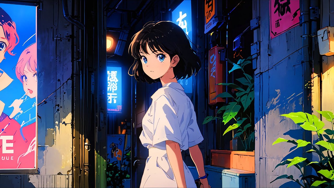 Lofi 80's Girl Lo-fi Chillhop 🌸 music mix Chill & Study with me.. cool ...