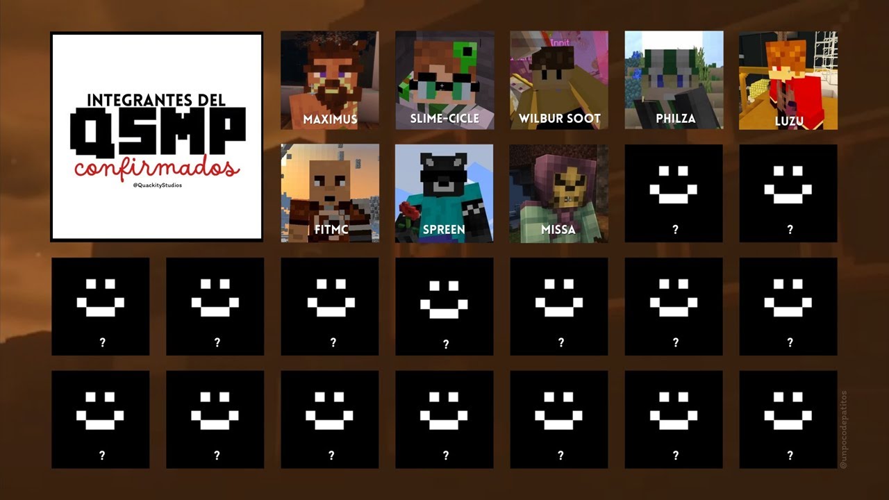 LOS 8 PARTICIPANTES CONFIRMADOS DE QSMP (SERIE DE QUACKITY) - YouTube