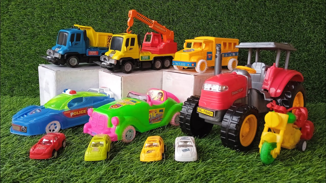 mini toys unboxing || toy, car, oto, track, tractor, jcb, dampar ...
