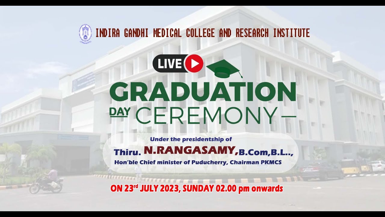 LIVE : GRADUATION DAY CEREMONY | JULY 23 RD 2 PM ONWARDS - YouTube