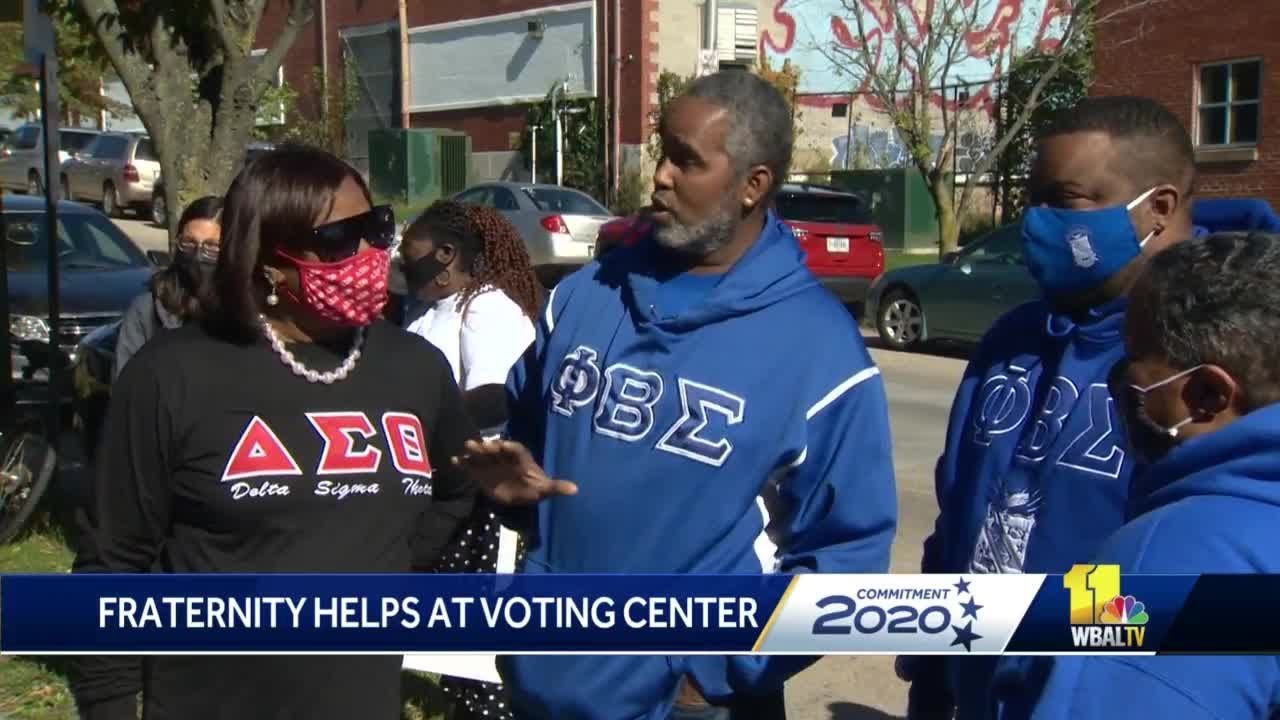 Fraternity helps Baltimoreans turn out the vote - YouTube