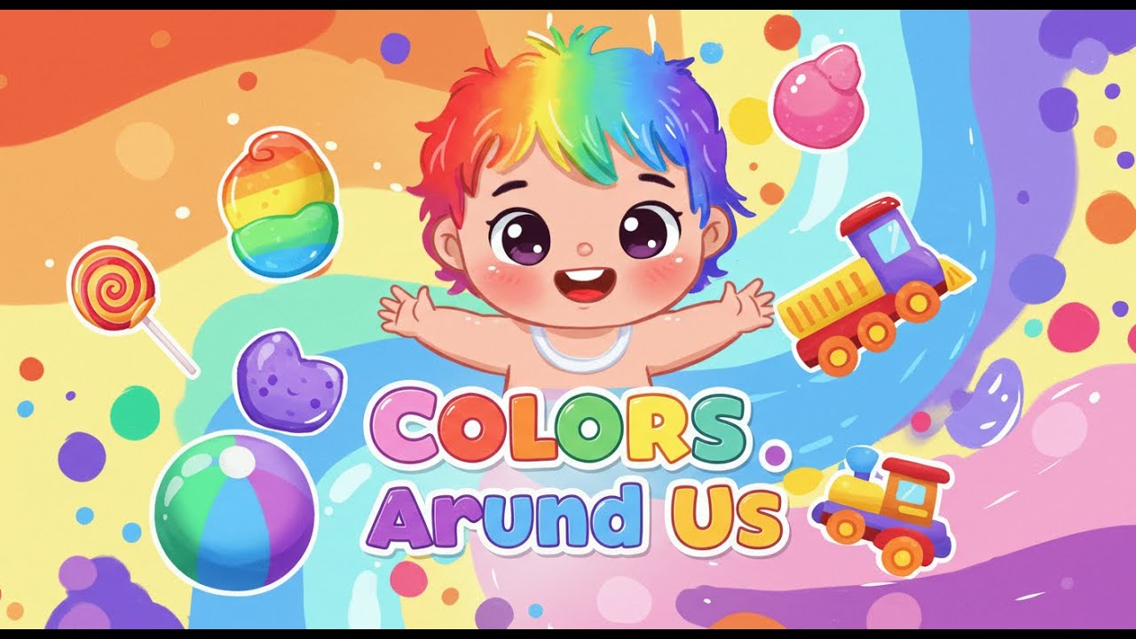 Fun and Easy Color Learning Song for Children | Colors Around Us - YouTube