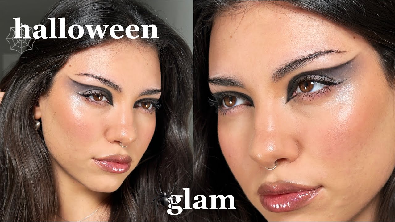 halloween glam makeup tutorial *step by step* - YouTube