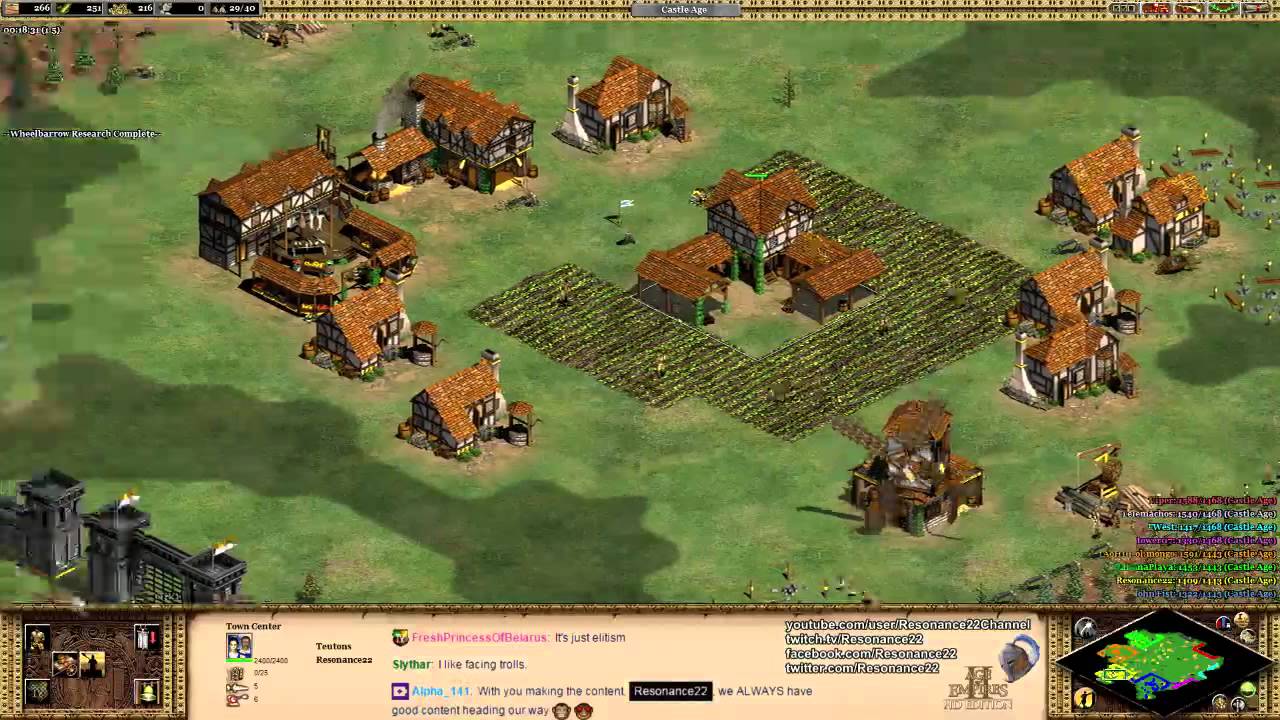Aoe2 HD: 4v4 Arena (Teutons, Trash and Siege) - YouTube