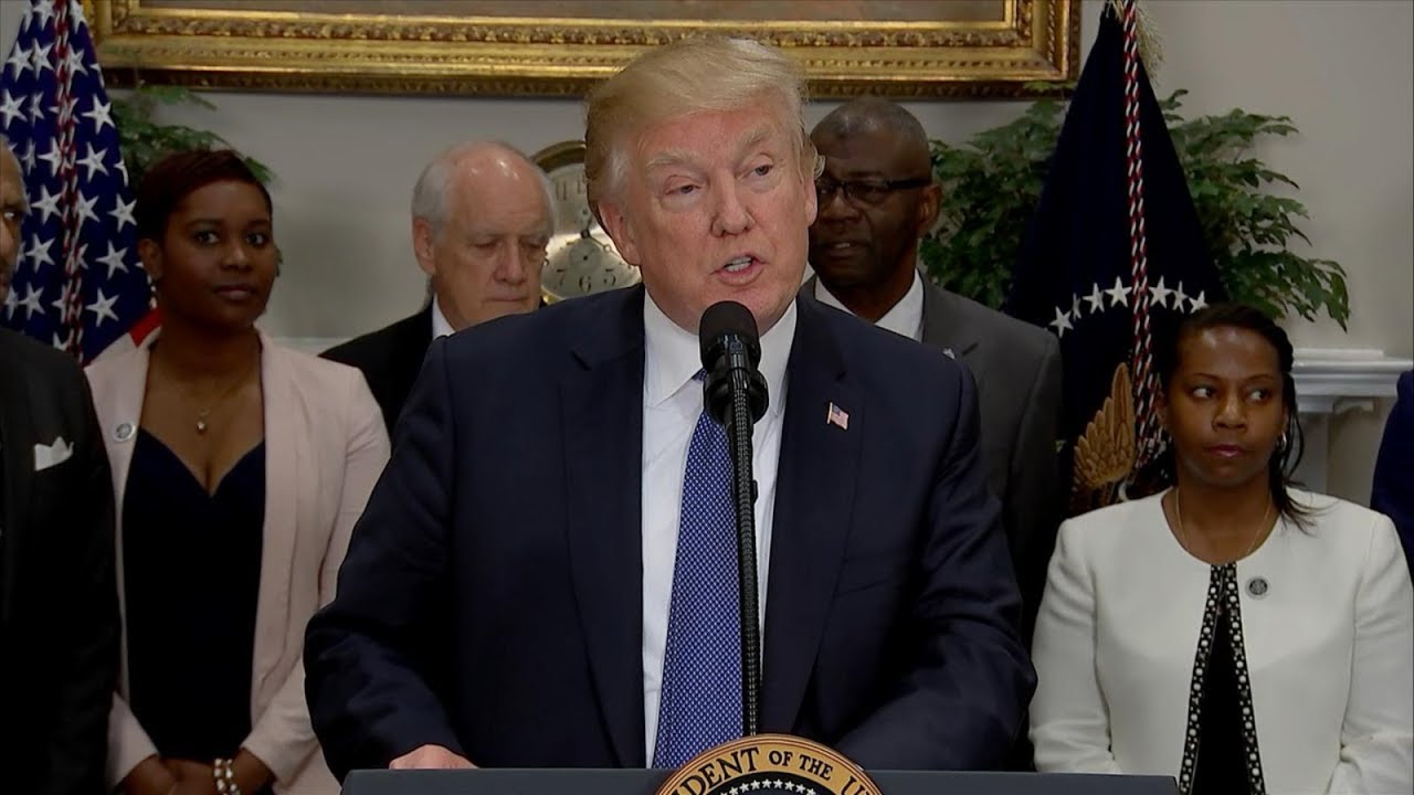 President Donald Trump announces initiative on historically black ...