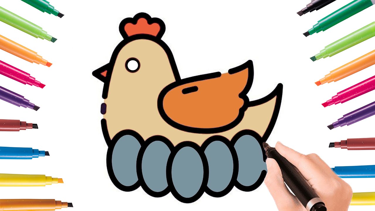 Chicken Drawing For Kids