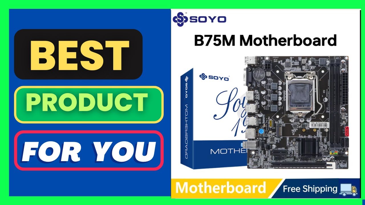 SOYO B75M Motherboard M.2 NVME PCIEx16 DVI Supports Dual-channel DDR3 ...