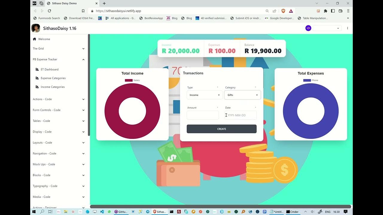 #TailwindCSS & #DaisyUI CRUD Expense Tracker on Netlify using PocketBase & PocketHost io - YouTube