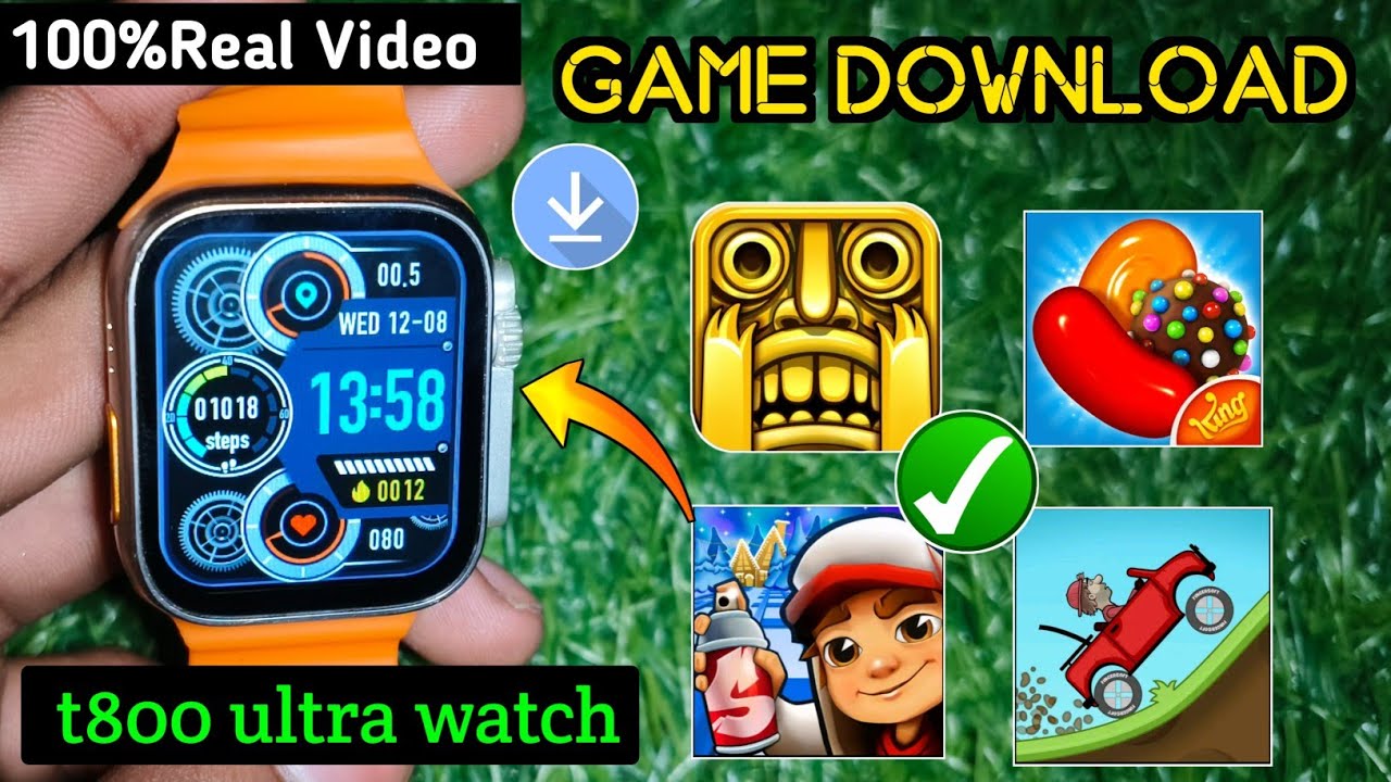 T800 Ultra Smart Watch Game Download | how to download games on ...