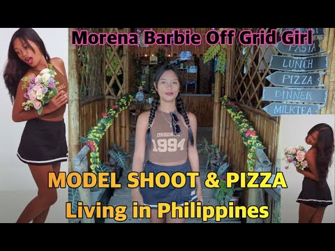 🇵🇭 MOTORCYCLE TRAVEL BATUAN, Pizza Test, Selfie Photos & Beautiful Park Lights Philippines Living
