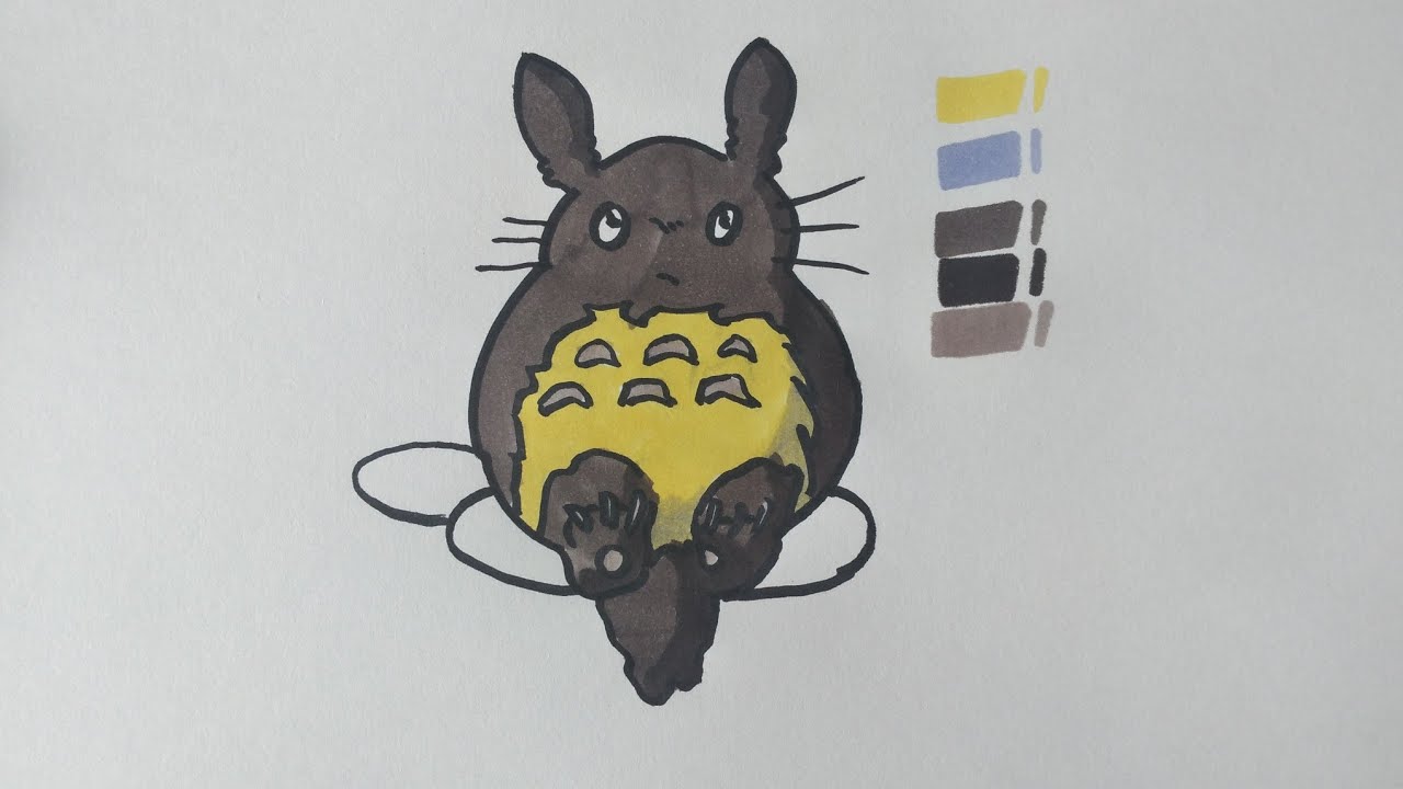 How to color Totoro - YouTube