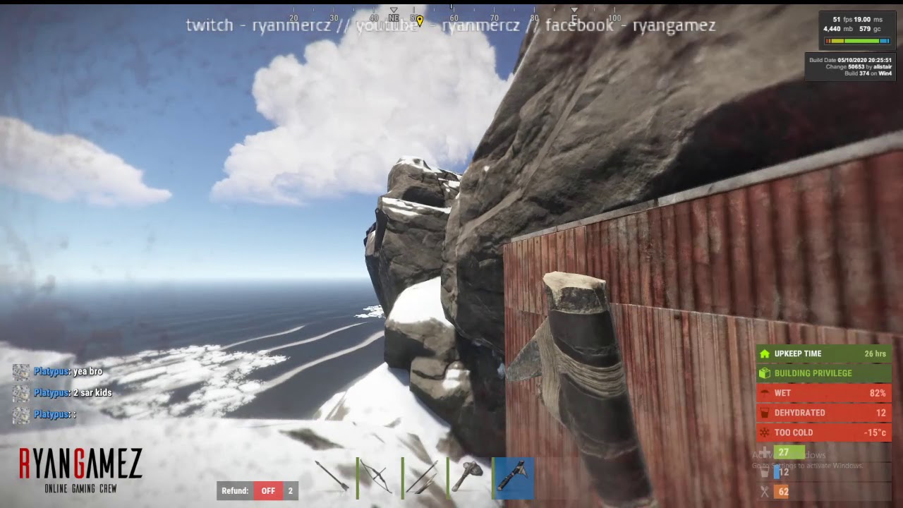 Rust - Stealth Hidden Stash Base In Snow Rock, Heater Tips 2020 - YouTube