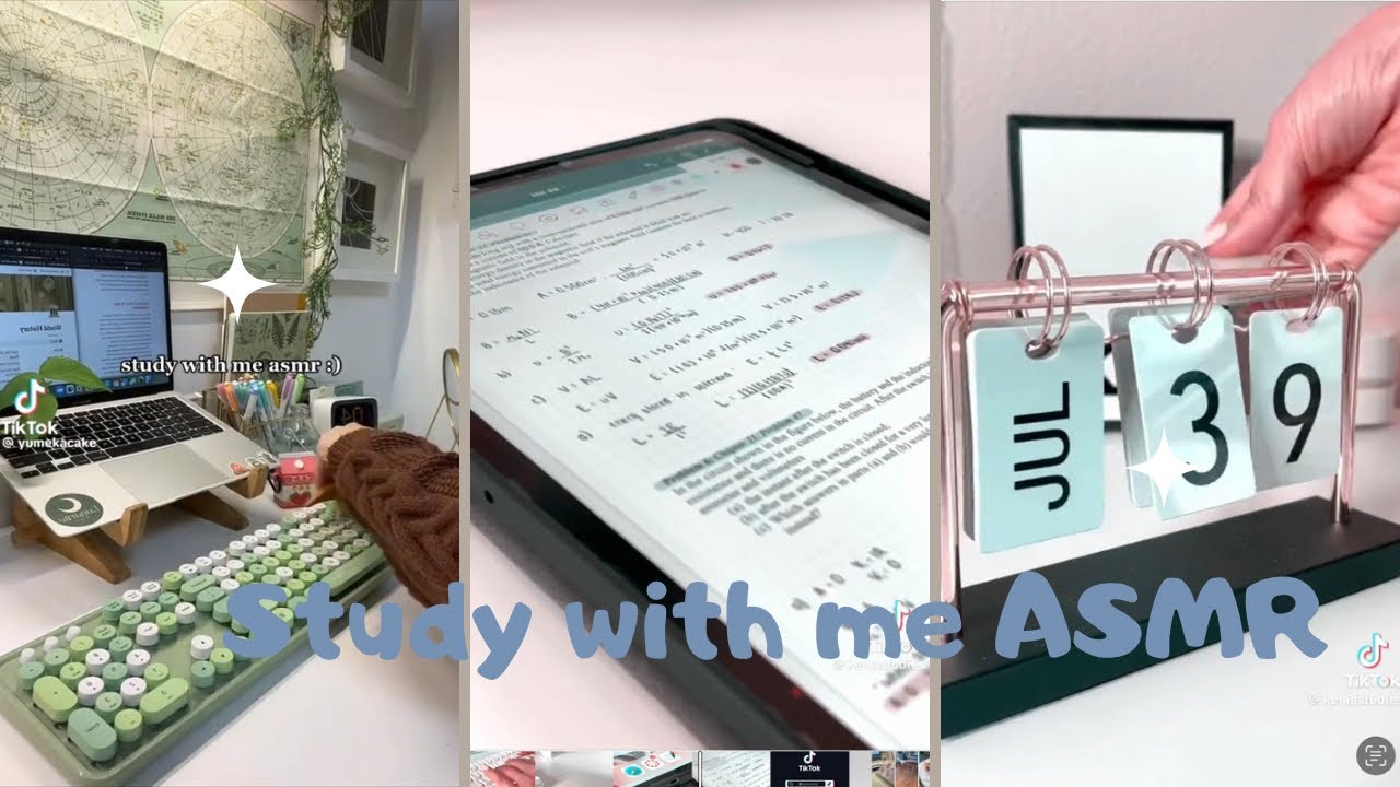 Study with me ASMR | TikTok Aesthetic Compilation - YouTube