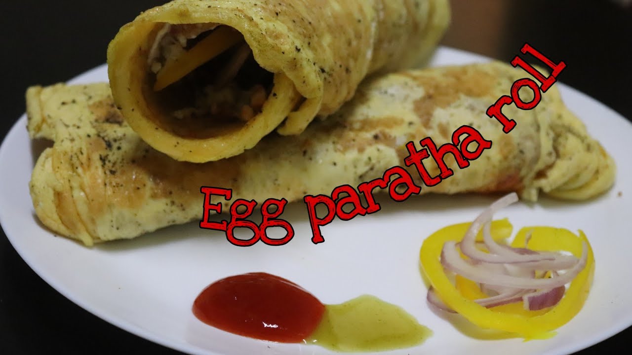 Egg paratha roll.....II hsbnd special:recepie no:2 II left over items ...