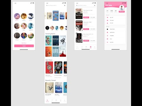 Bookstore UI with flutter intro screen || part 2 - YouTube