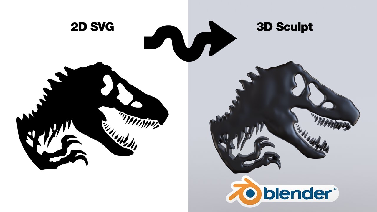 How to convert a 2D Path Shape into a 3D sculpted Mesh (Blender ...