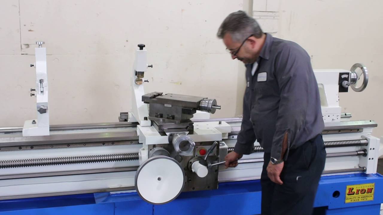 154869 25"/33" X 120" LION GAP BED ENGINE LATHE MODEL: C10-T, - YouTube