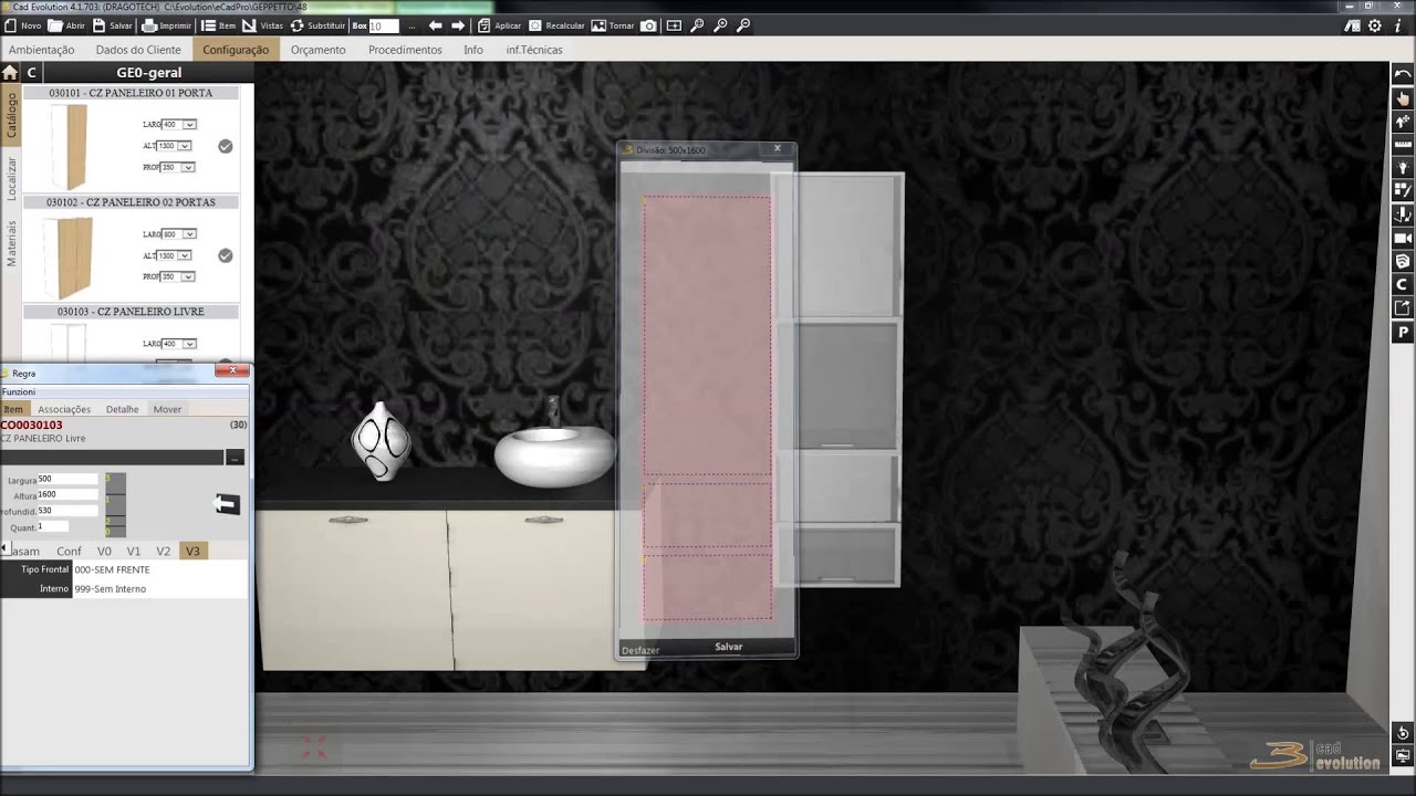 3Cad Evolution - configuração de um móvel para casa de banho - YouTube