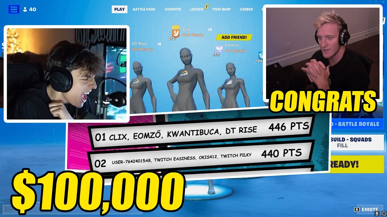 Clix Wins $100,000 Tfue Tournament In Fortnite - YouTube