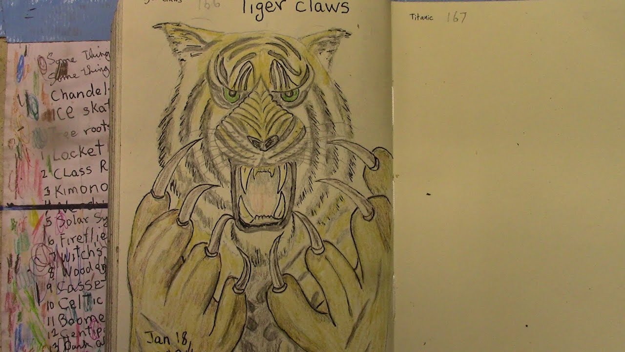 Memphis Drawing Tiger with Claws at the ready Prompt 166 Tiger Claws ...