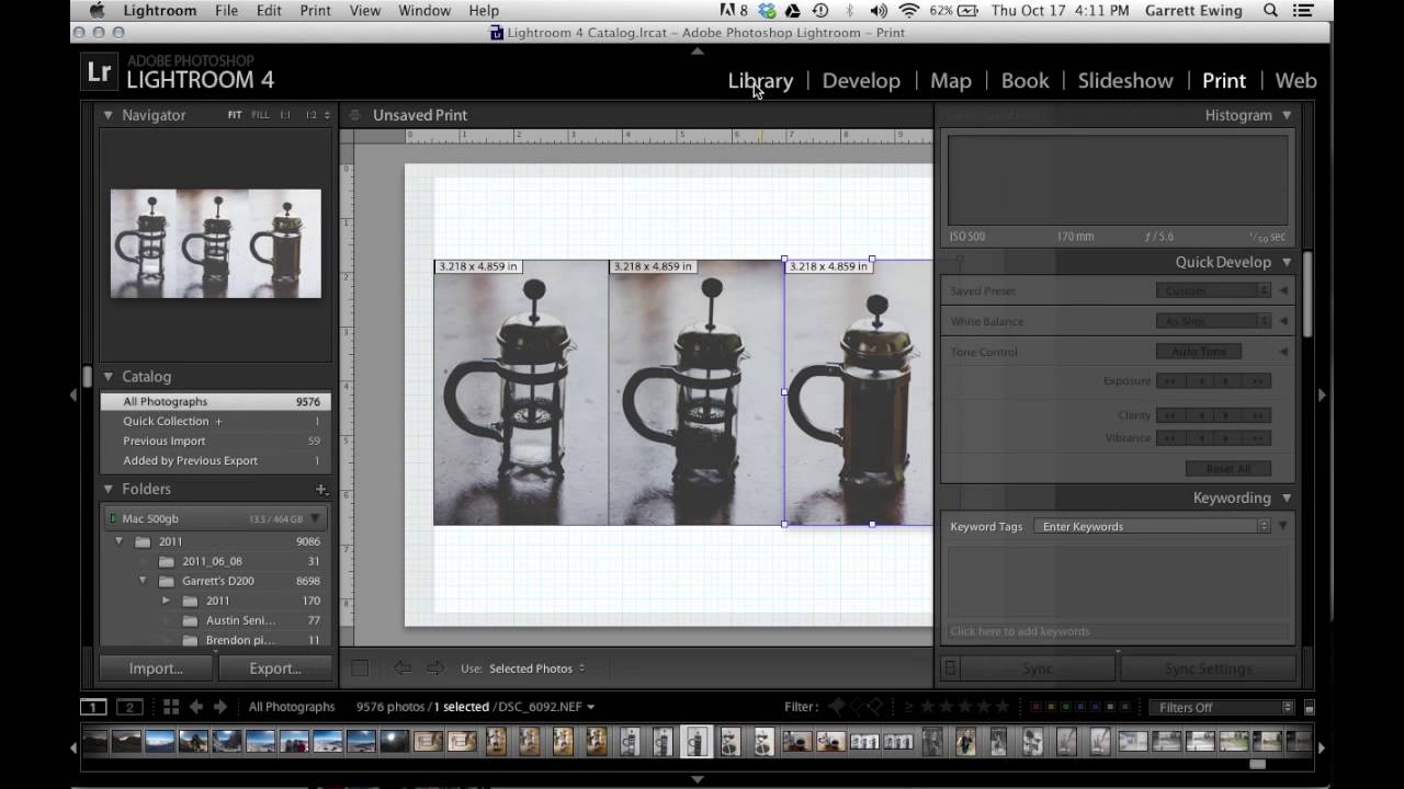 Lightroom Tutorial - Making a Triptic - YouTube