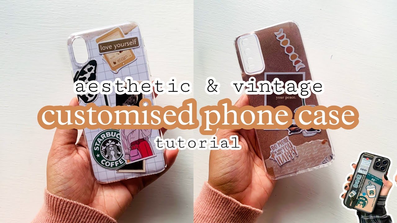 diy aesthetic & vintage phone case tutorial | malayalam | how to make ...