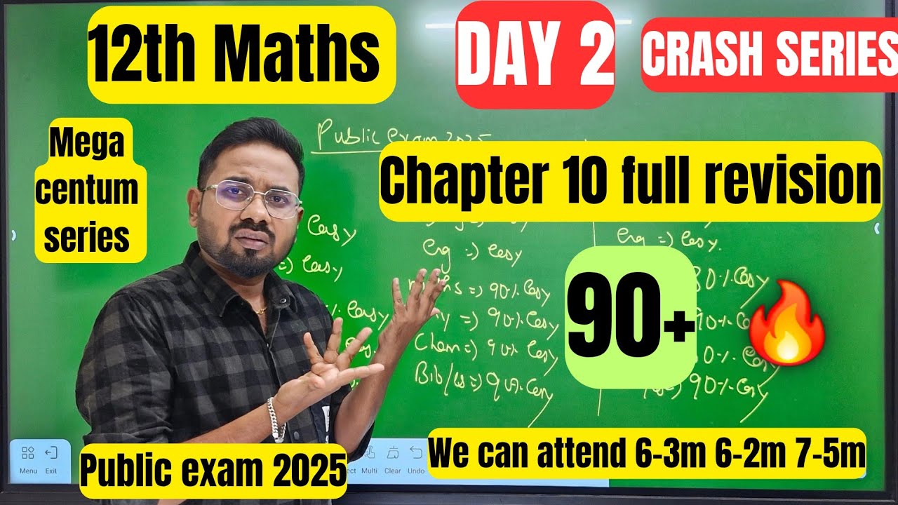 12th Maths | Day 2 | Chapter 10 | ordinary differential equation | Crash series - YouTube