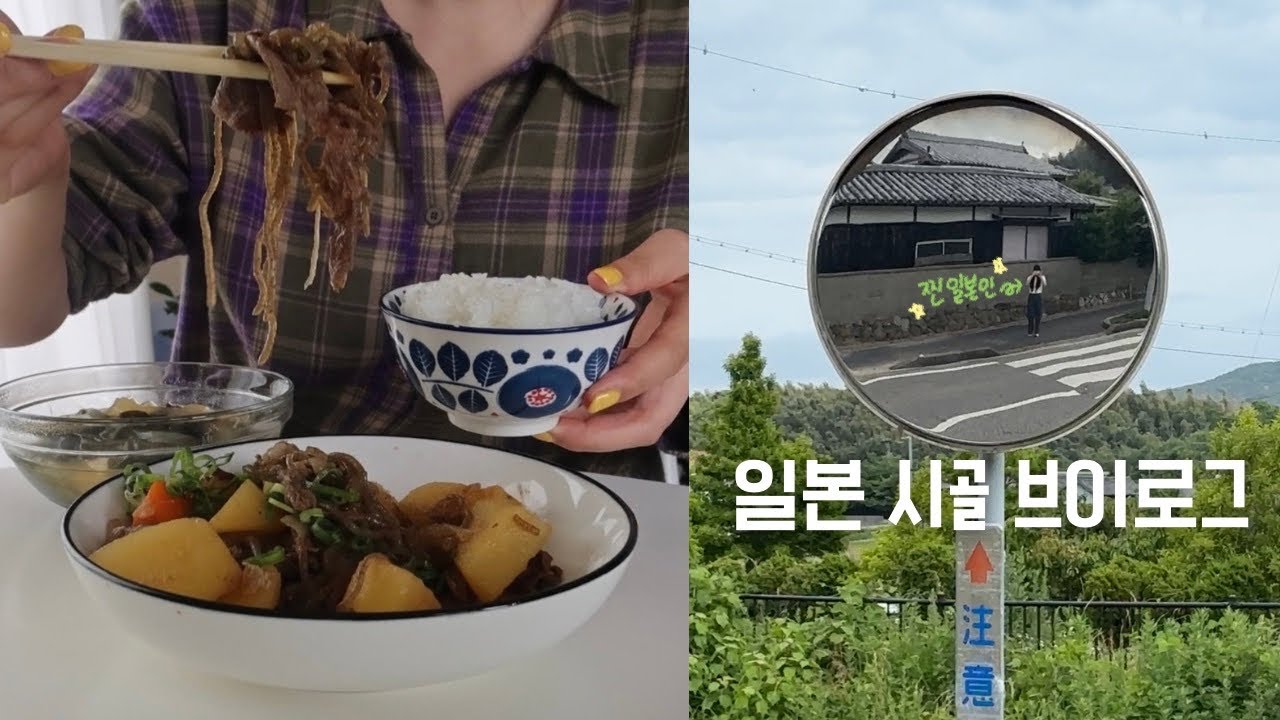 Vlog 일본인의 시골 브이로그 일상브이로그 일본가정음식 니쿠쟈가 만들기 먹방떡볶이 동네산책 젤리추천