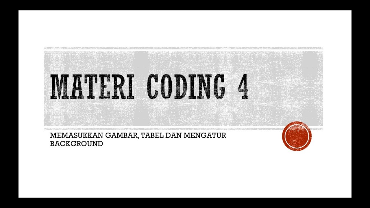 Materi coding pertemuan 4 - YouTube