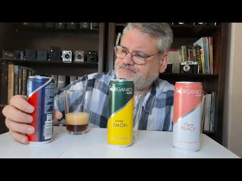 Red Bull Organics: Cola, Lemon und Peach. Gar nicht mal sooo schlecht, aber zu viel Zucker