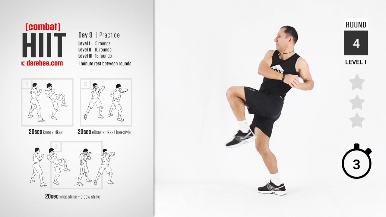 Combat HIIT by DAREBEE - Day 9 - YouTube