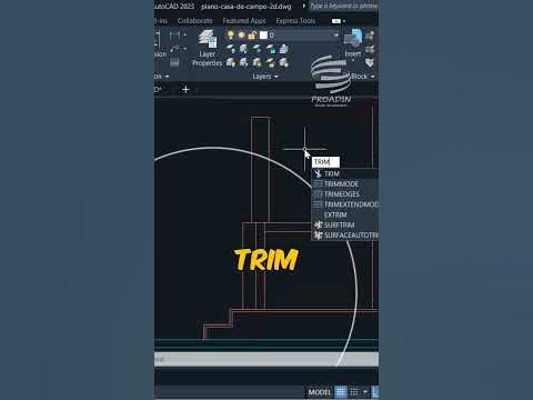 Comando TRIM o CORTAR de AutoCAD 2023 | Tutorial en español - YouTube