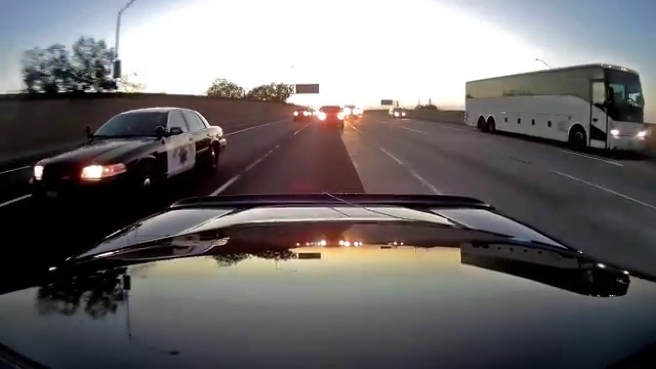 Corvette gets caught racing by CHP - YouTube