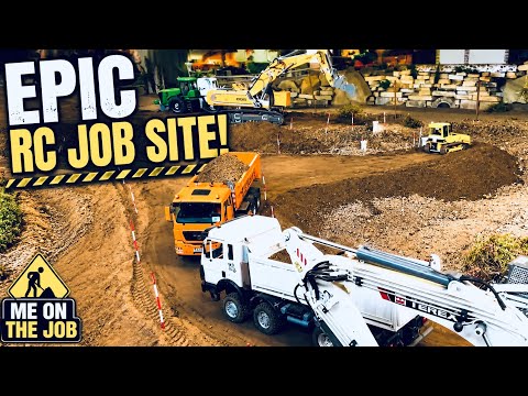 Building The Road In Airport | RC Truck & Construction Machines