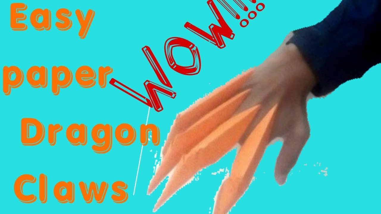 How to make paper dragon claws|easy origami dragon claws - YouTube