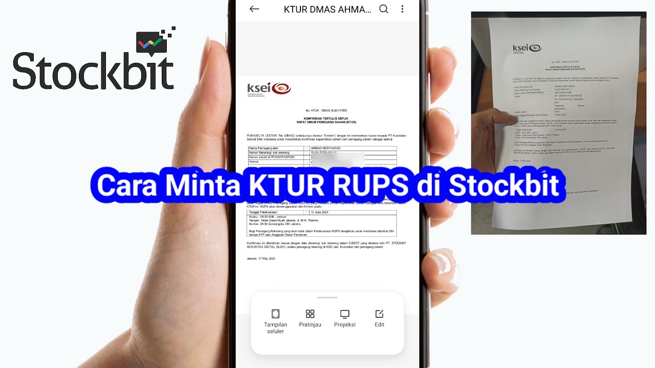 Cara minta KTUR RUPS di aplikasi Stockbit - YouTube