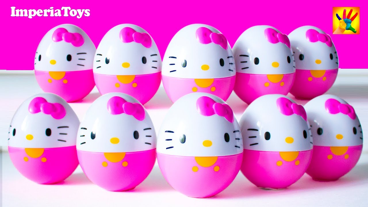 Many Surprise Hello Kitty Eggs - Hello Kitty Surprise Eggs Unboxing ...