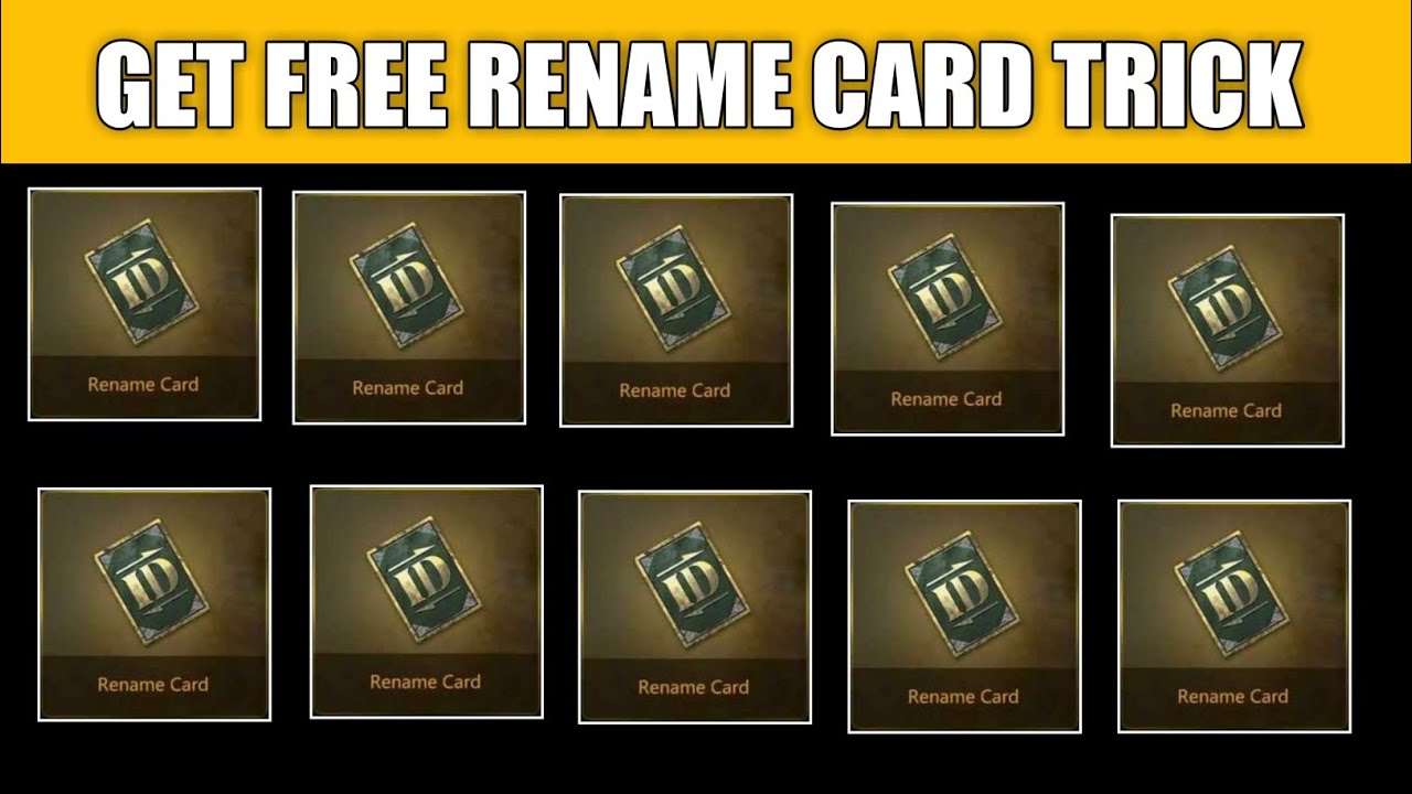 How To Get Free Rename Card In Pubg Mobile || New Trick Pubg Mobile ...