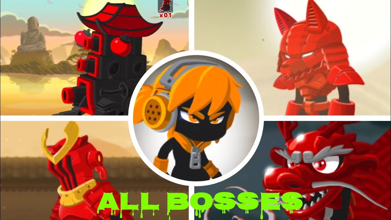 Ninja Dash All Bosses Ninja Dash All Bosses Fight - YouTube